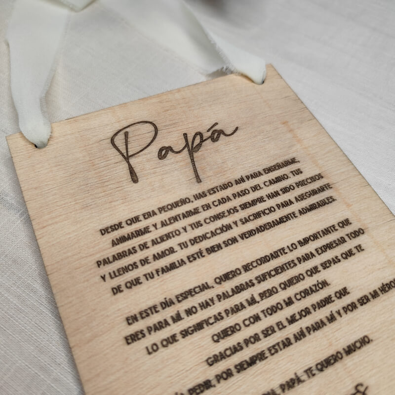 Banderín madera "PAPÁ" - Cisnedepapel